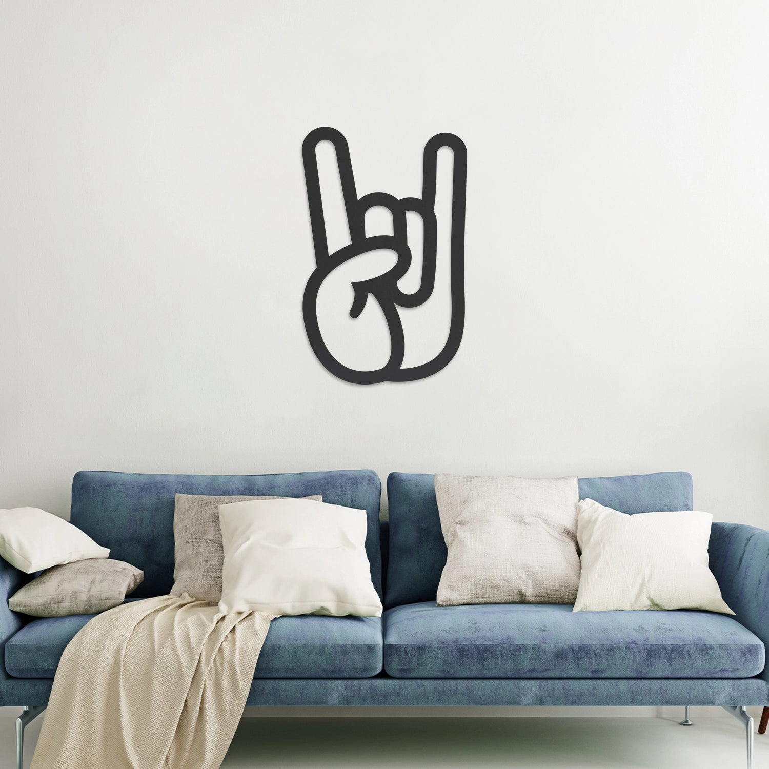 Décoration Murale Bois ROCK - Tableau Main Rock'n'Roll Made in France 🤘